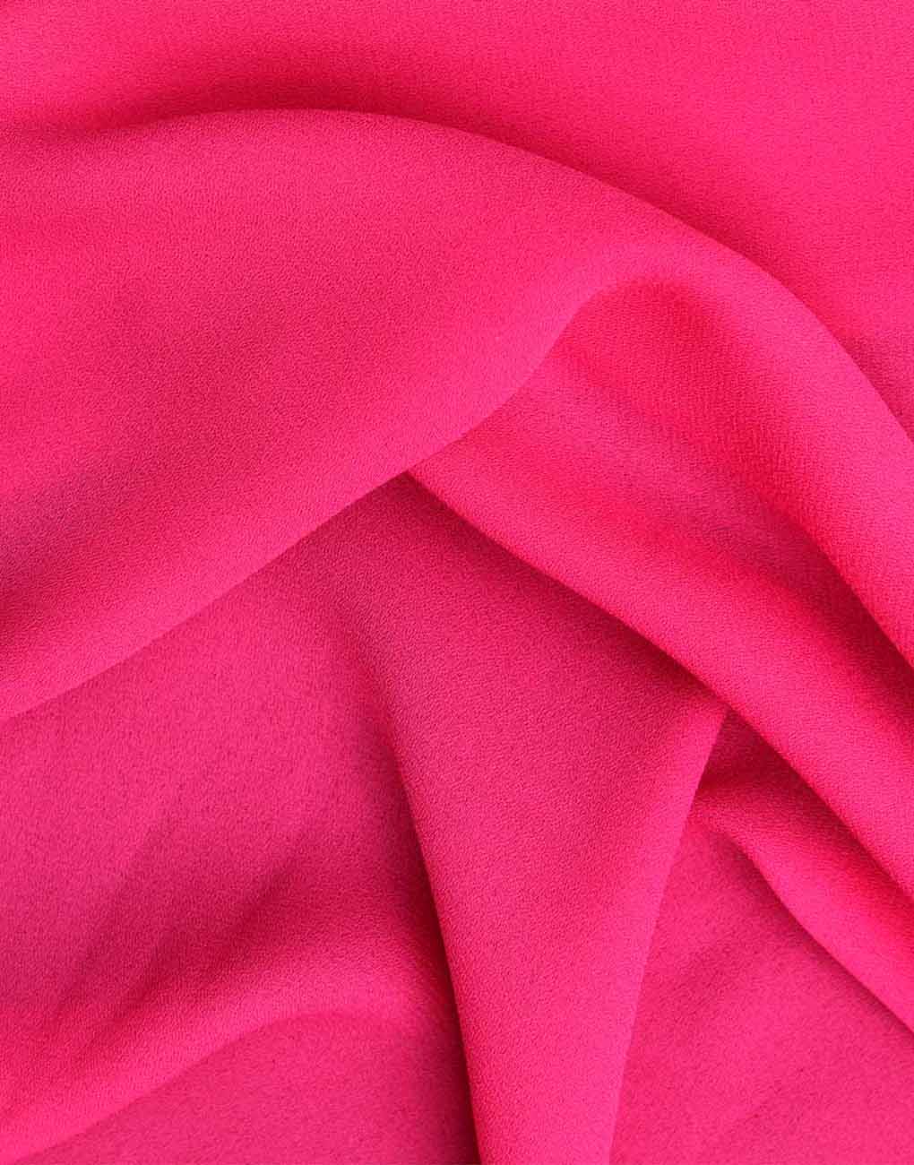 Buy Pink Color Imported Poly Crepe Fabric | Printed Craft